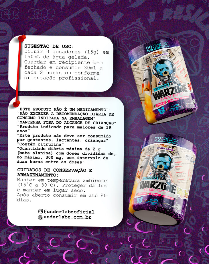WARZONE ROCKET ENERGY 450g | Under Labz – Loja Oficial