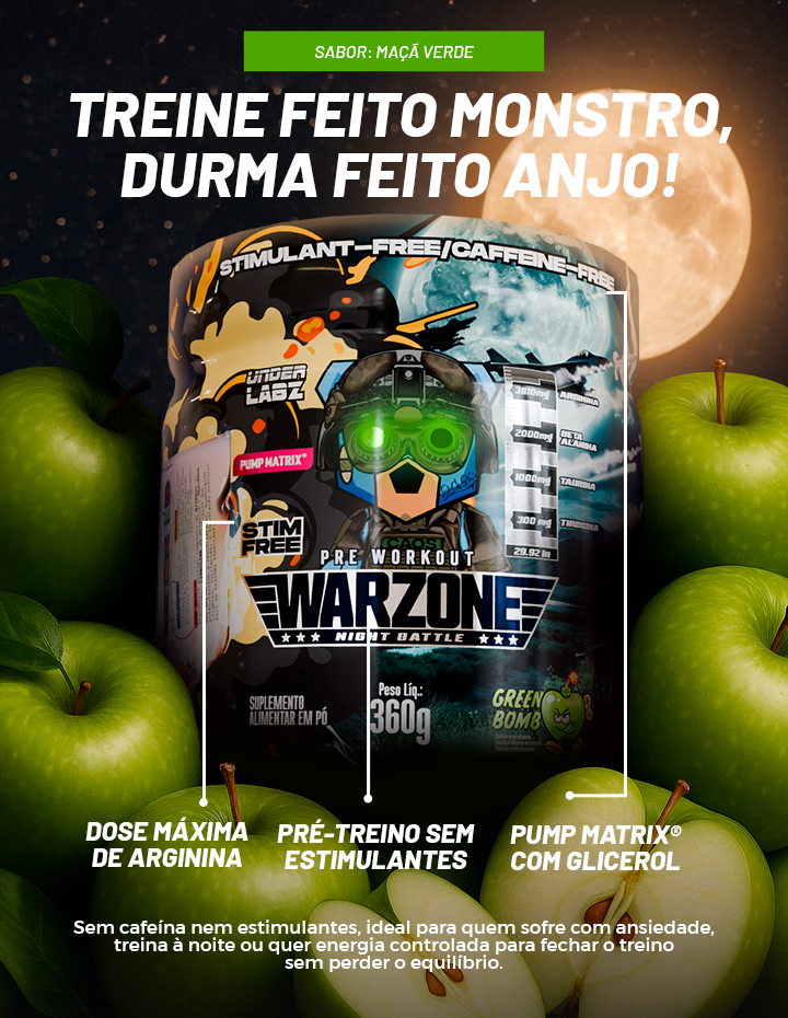 WARZONE NIGHT BATTLE 360g | Under Labz – Loja Oficial